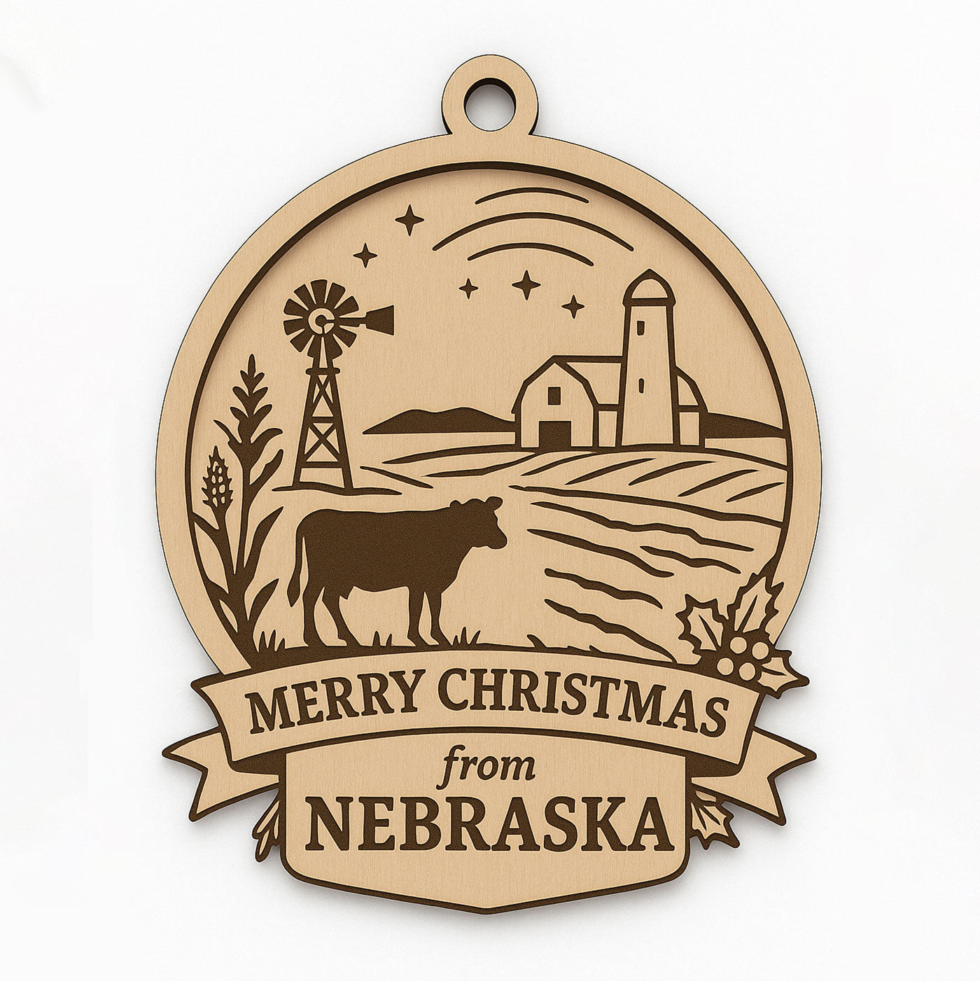 Christmas Across America Ornament - Nebraska – Glowforge Shop