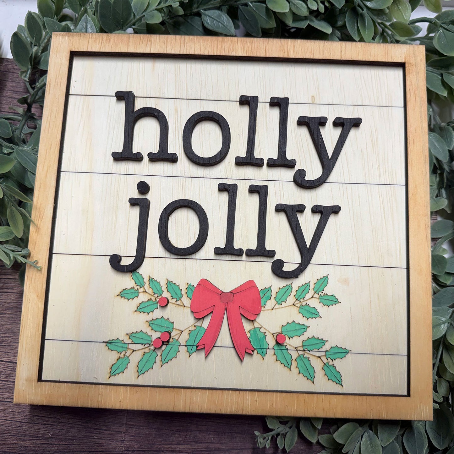 Christmas Holly Jolly Mistletoe Sign – Glowforge Shop