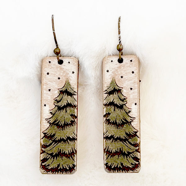 Christmas Tree Holiday Dangle Earrings – Glowforge Shop
