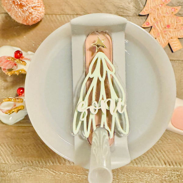 Christmas Tree Lid Topper compatible with 30oz Stanley Tumbler ...