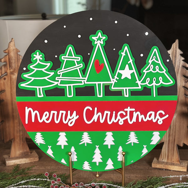 Christmas Tree Sign with 6 Interchangeable Phrases – Glowforge Shop
