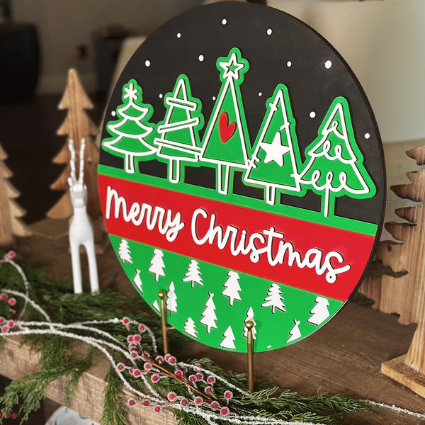Christmas Tree Sign with 6 Interchangeable Phrases – Glowforge Shop
