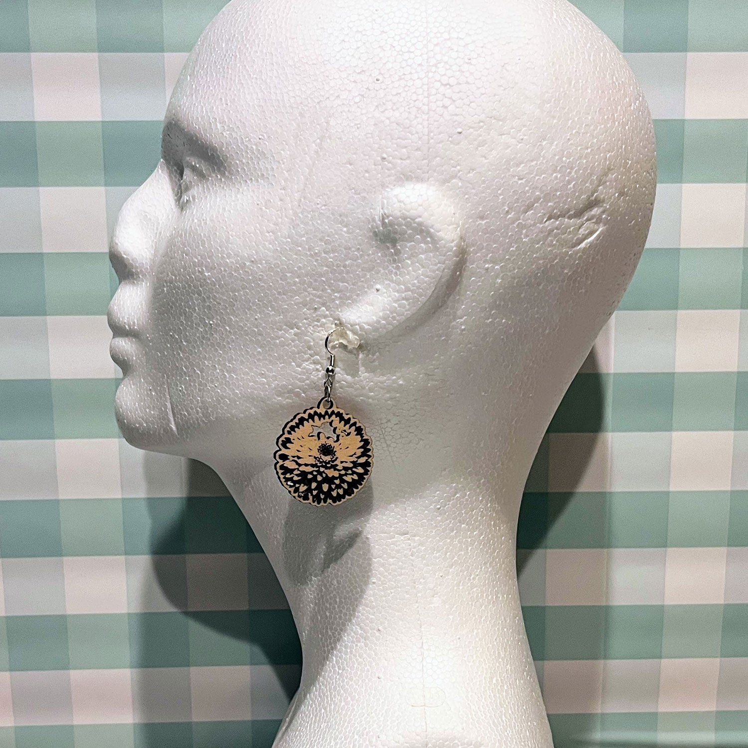 Chrysanthemum Earring Pendants – Glowforge Shop