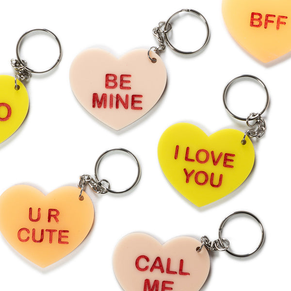 Conversation Heart Keychains (Set of 6) – Glowforge Shop