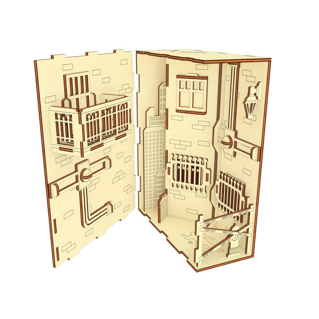 Crime Scene Book Nook - A Detailed Backstreet of a Big City with Trace ...