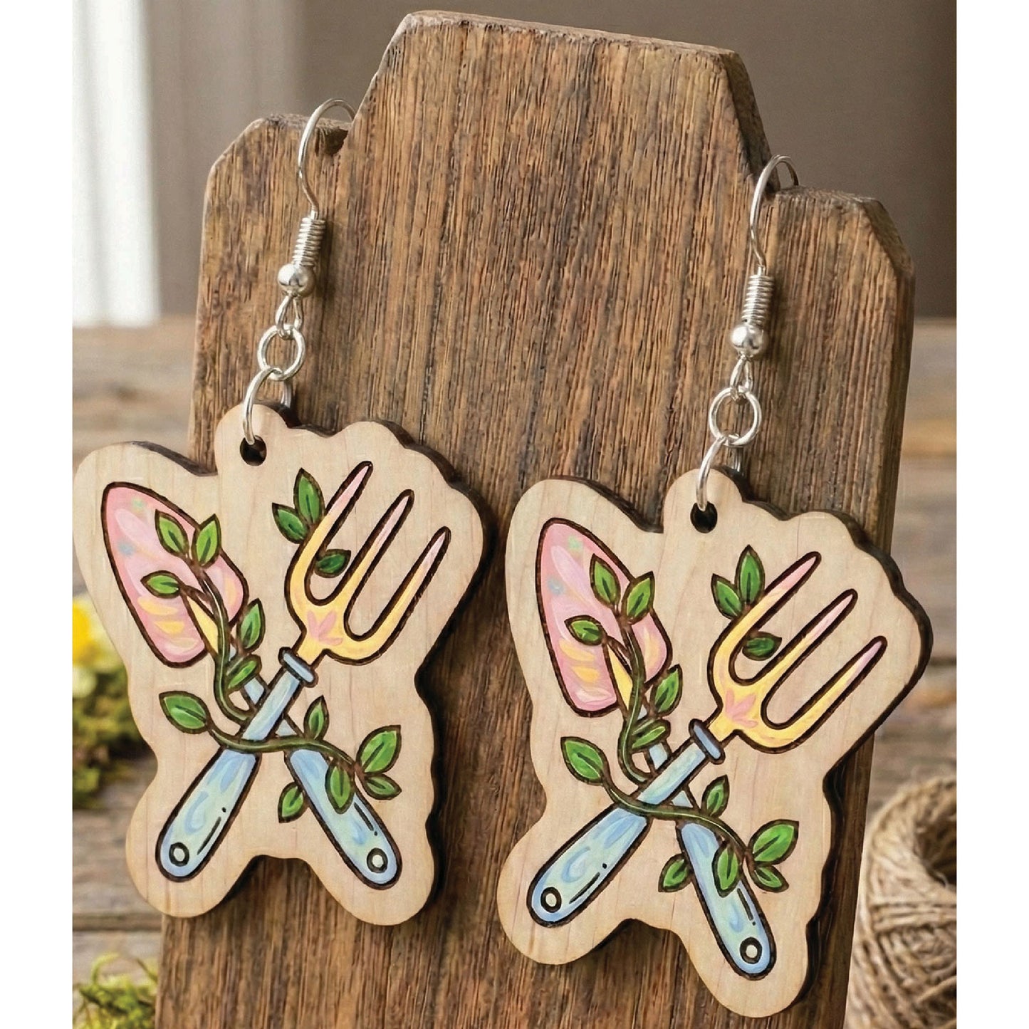 Crossed Garden Tool Earrings – Glowforge Shop