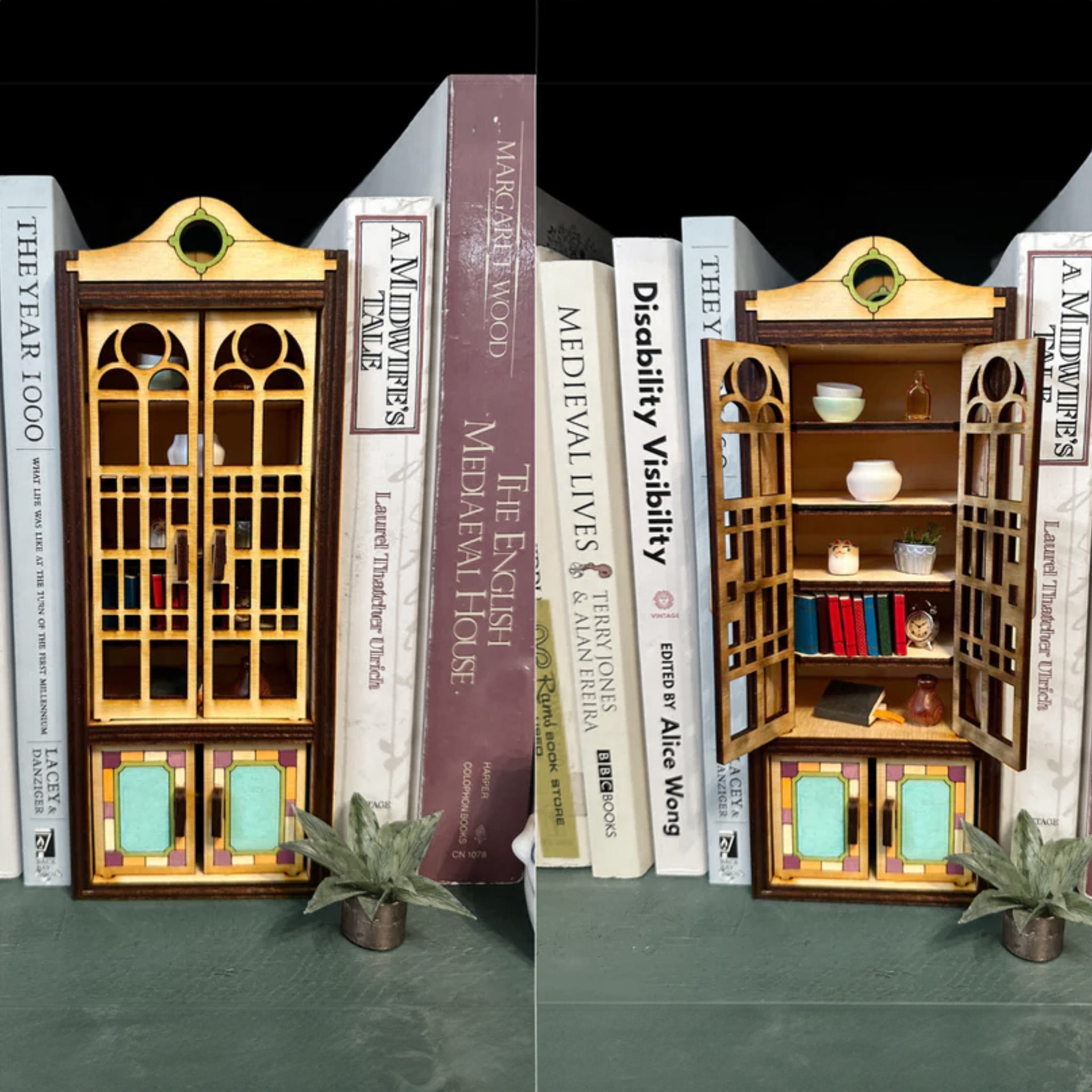 Cupboard Book Nook with Opening Doors and Small Shelves – Glowforge Shop