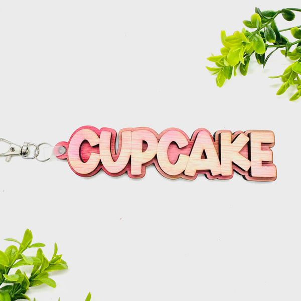 CUPCAKE Layered Word Keychain – Glowforge Shop