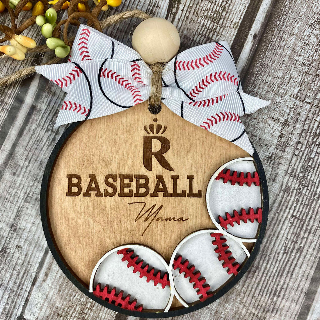 Customizable Baseball Ornament / Bag Tag / Gift Tag – Glowforge Shop