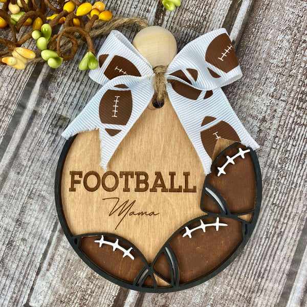 Customizable Football Ornament / Bag Tag / Gift Tag – Glowforge Shop