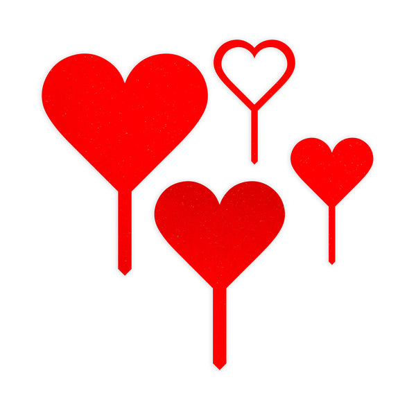 Customizable Heart Cake and Cupcake Toppers (Set of 4) – Glowforge Shop