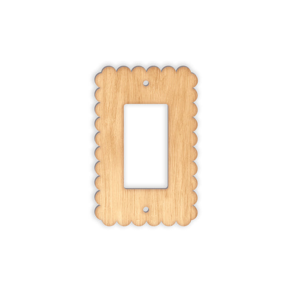 Customizable Single Rocker Light Switch Cover - Scalloped Edge ...