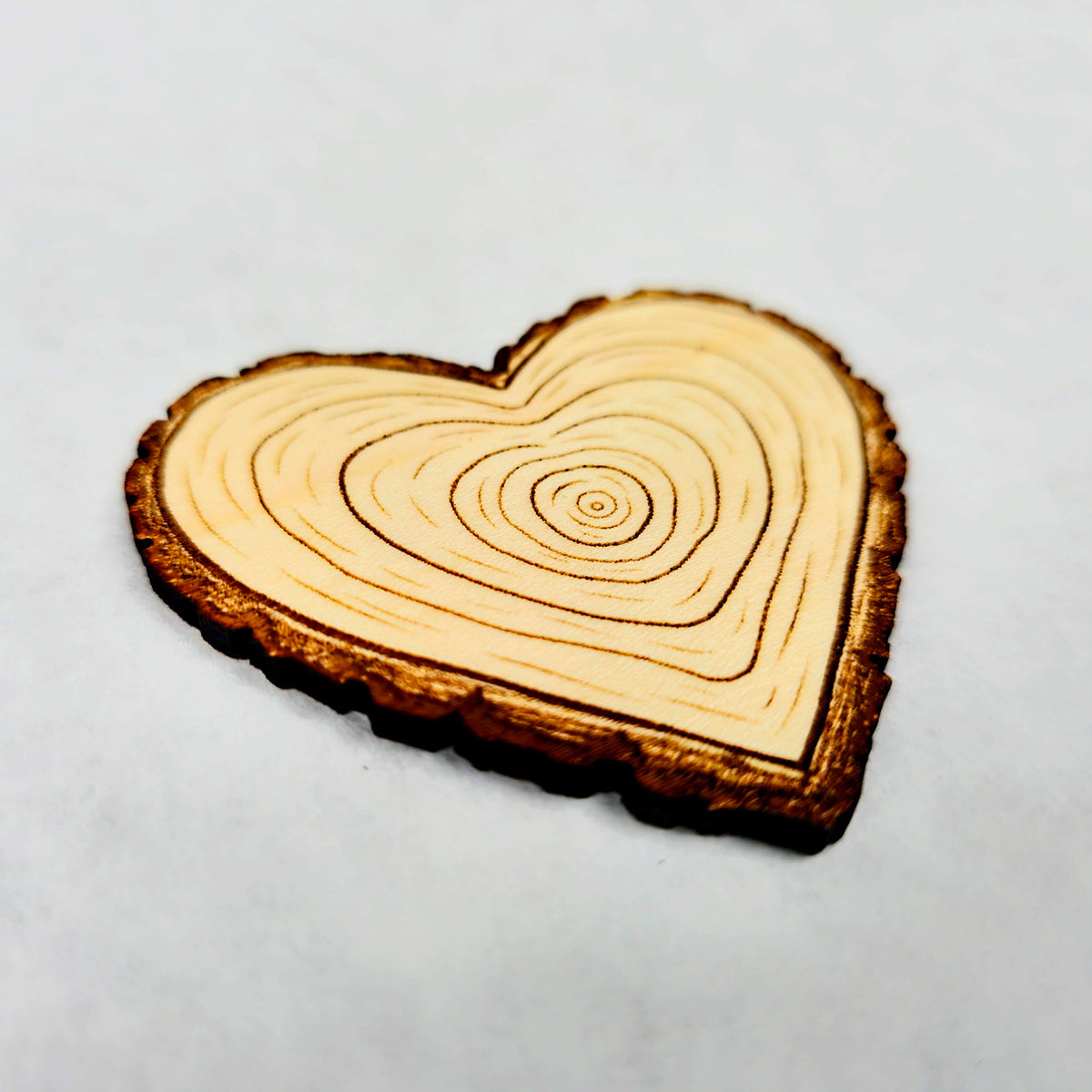 Customizable Wooden Tree Ring Heart for Valentines or Anniversary Gift ...