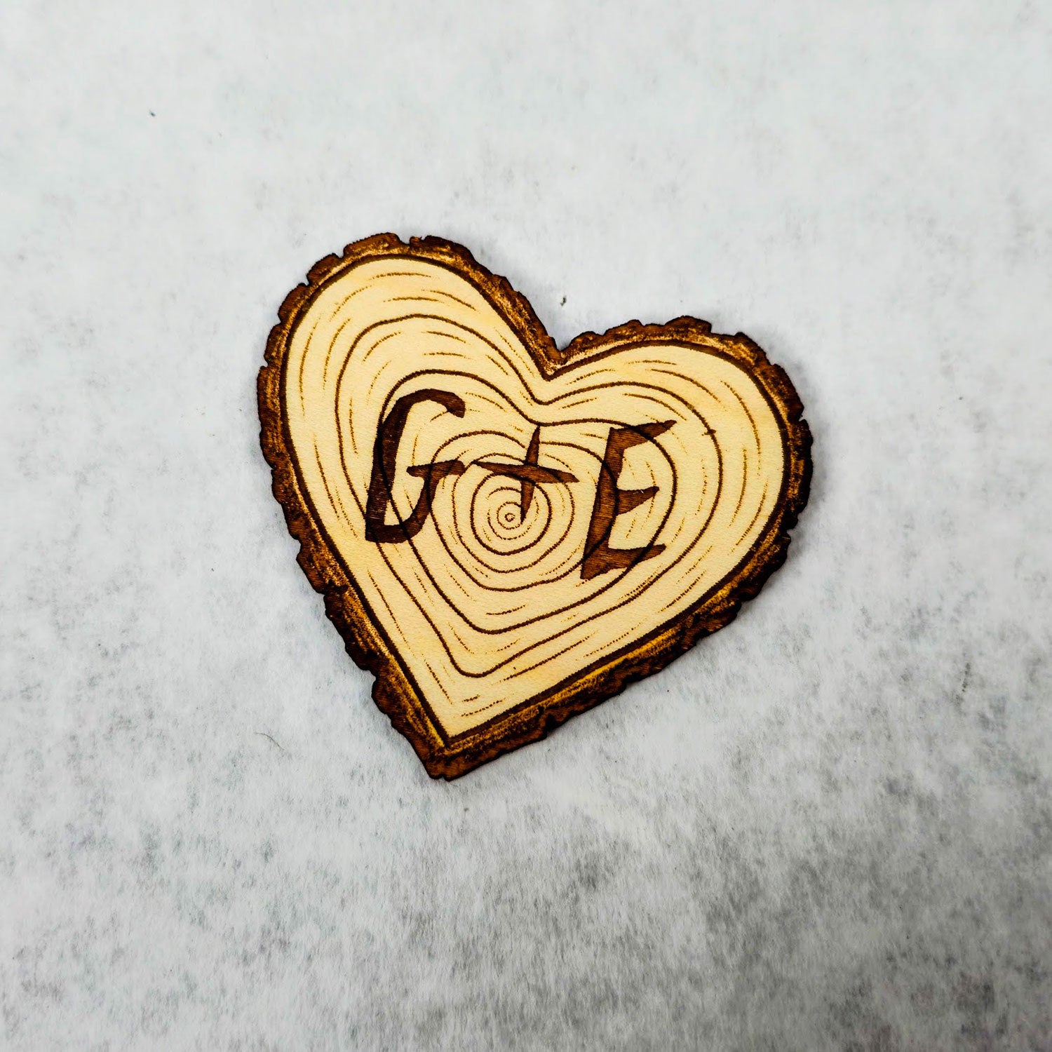Customizable Wooden Tree Ring Heart for Valentines or Anniversary Gift ...