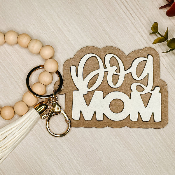 Dog Mom Layered Keychain – Glowforge Shop