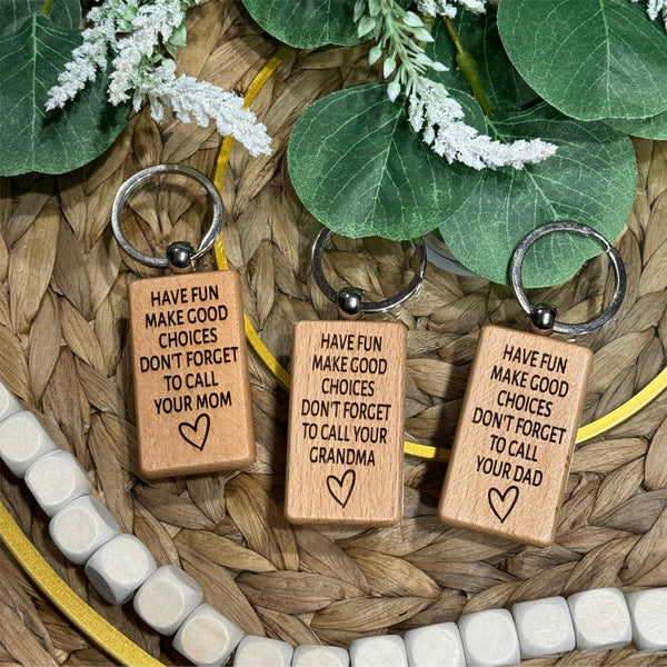Don't Forget to Call Keychain (Set of 3) – Glowforge Shop