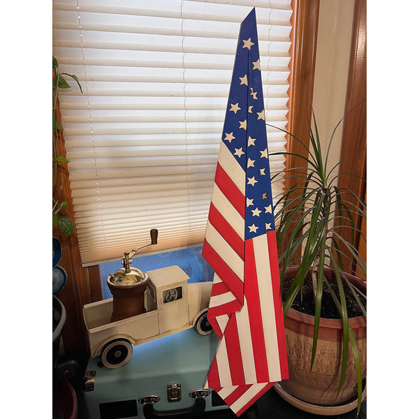 Draped Wooden USA Flag (Medium) - Patriotic Decor – Glowforge Shop
