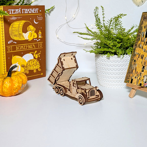 Dumper Truck with Tipping body and Rotating Wheel – Glowforge Shop