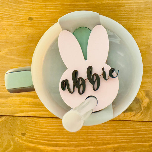 Easter Bunny Lid Topper compatible with 40oz Stanley Tumblers ...