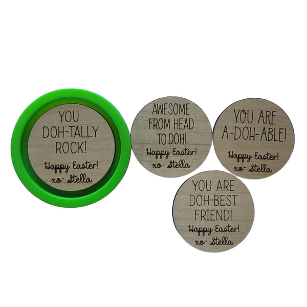 Easter Craft Dough Personalized Lid Tag (3-4 oz - Large Dough Lids ...