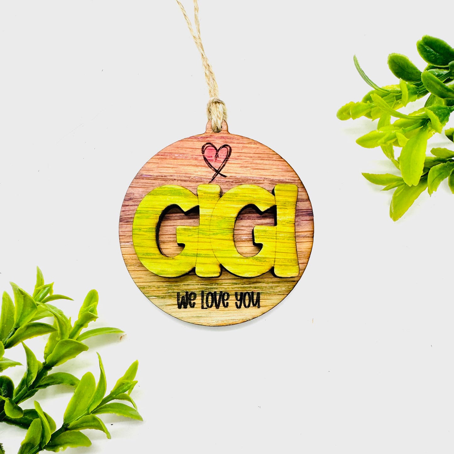 Editable GIGI Layered Charm – Glowforge Shop