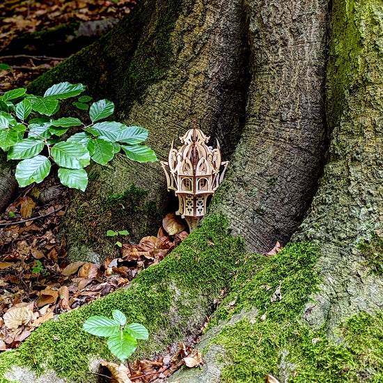 Elven Tower - Decorative Miniature on Pole for Garden and House Plants ...