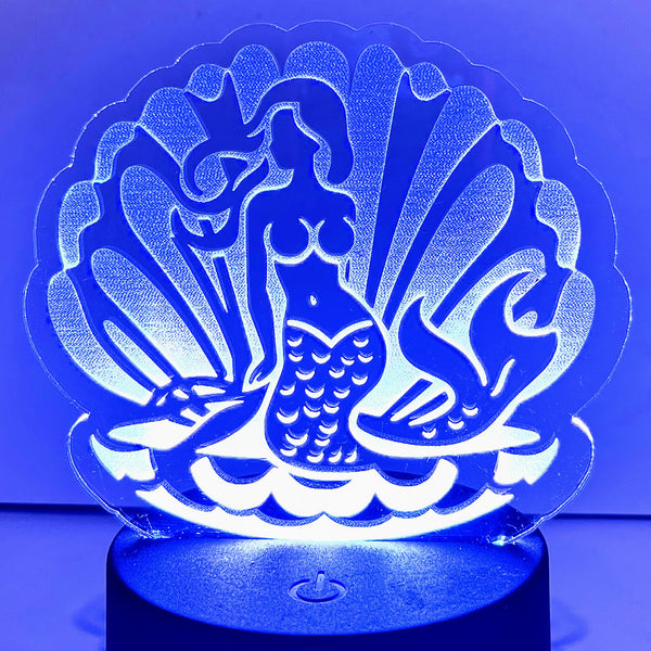 Enchanting Mermaid LED Nightlight Inserts – Glowforge Shop