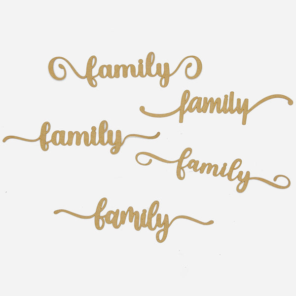 Family in Script Fonts with Swashes (Set of 5) – Glowforge Shop