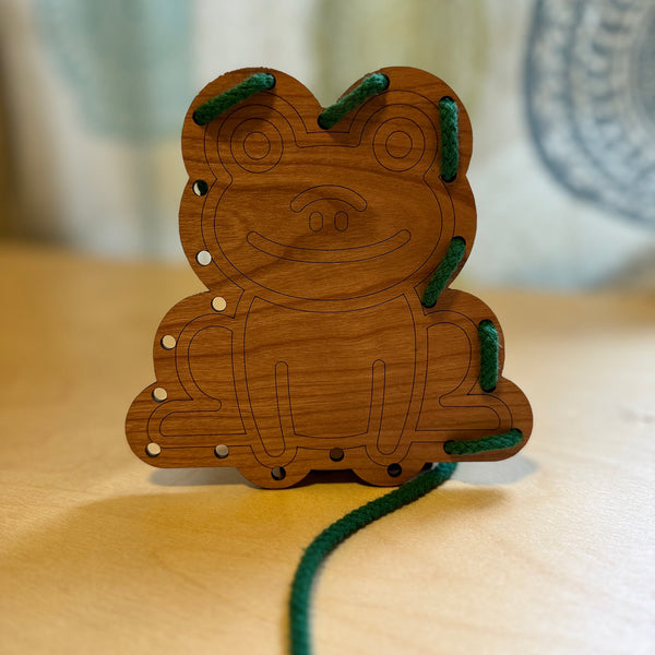 Farm & Animal Lacing Card - Frog Lacing Card – Glowforge Shop