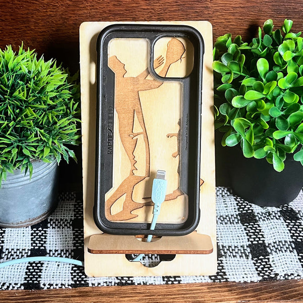 Father Playing Catch Phone Stand – Glowforge Shop