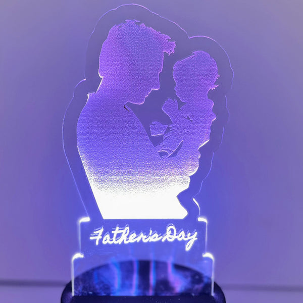 Father's Day "Dad & Child" LED Nightlight Insert #2 – Glowforge Shop