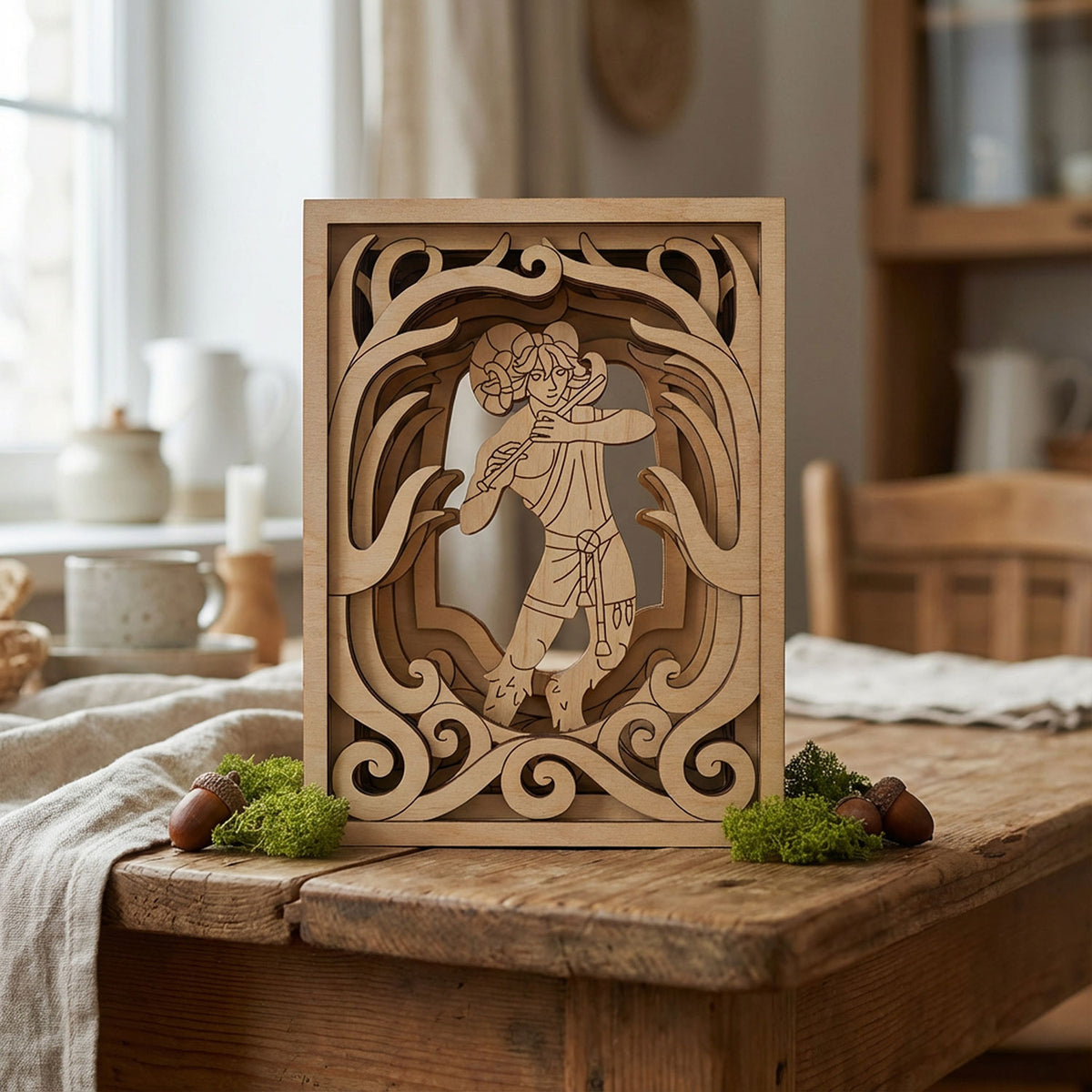 Faun Mini Diorama - Fantasy Woodland Scene for Magical Decor ...