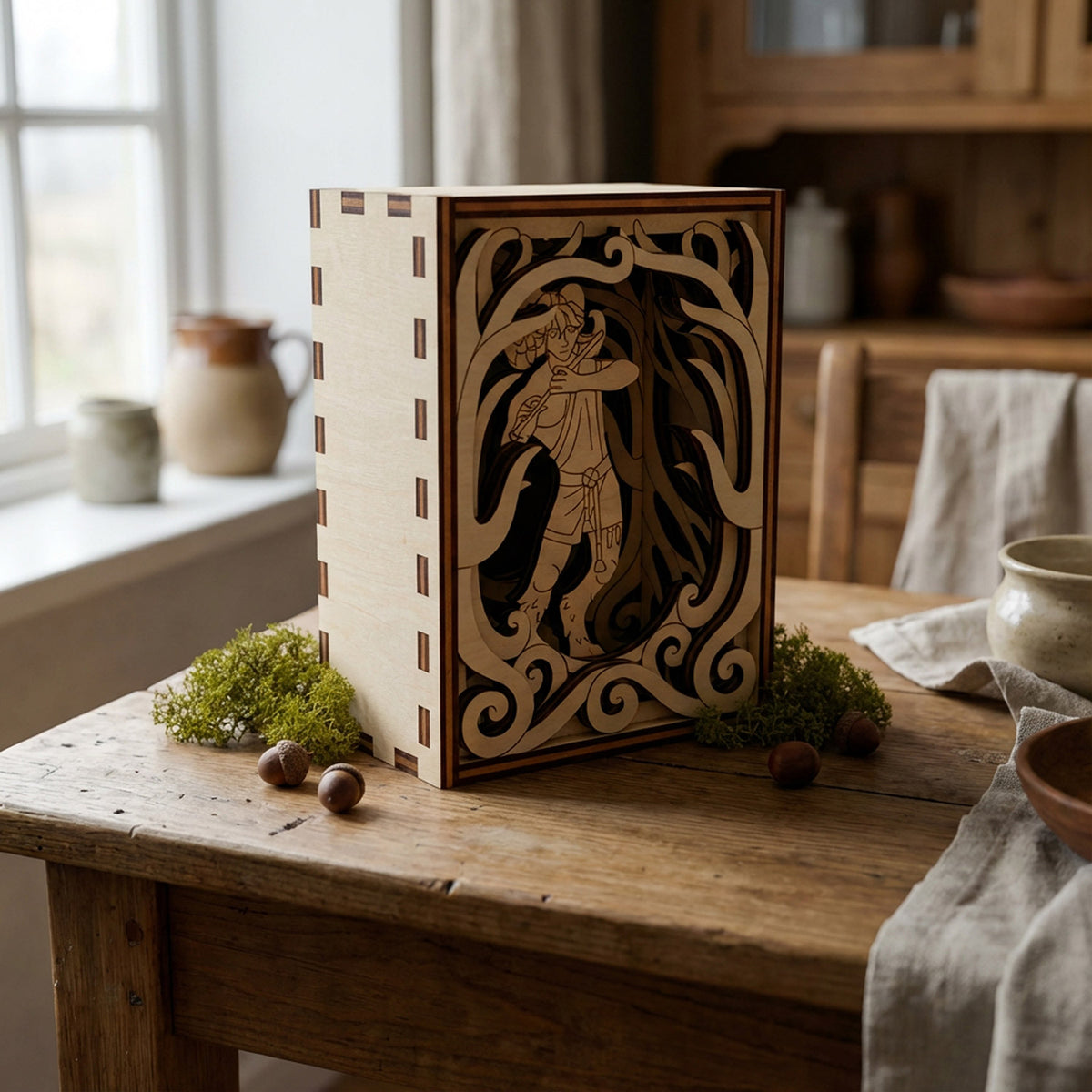 Faun Mini Diorama - Fantasy Woodland Scene for Magical Decor ...