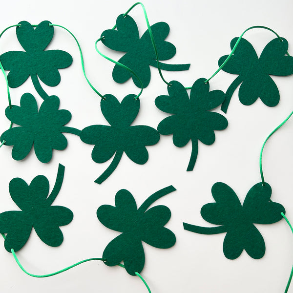 Felt Lucky Clover Garland - St. Patrick's Day Themed Decor – Glowforge Shop