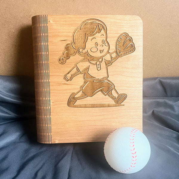 Female Baseball Keepsake Book Box Cover – Glowforge Shop