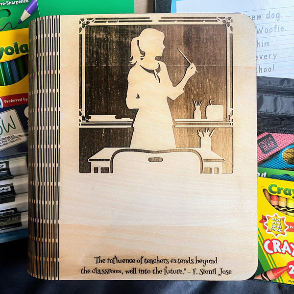 Female Teacher Keepsake Book Box Cover – Glowforge Shop