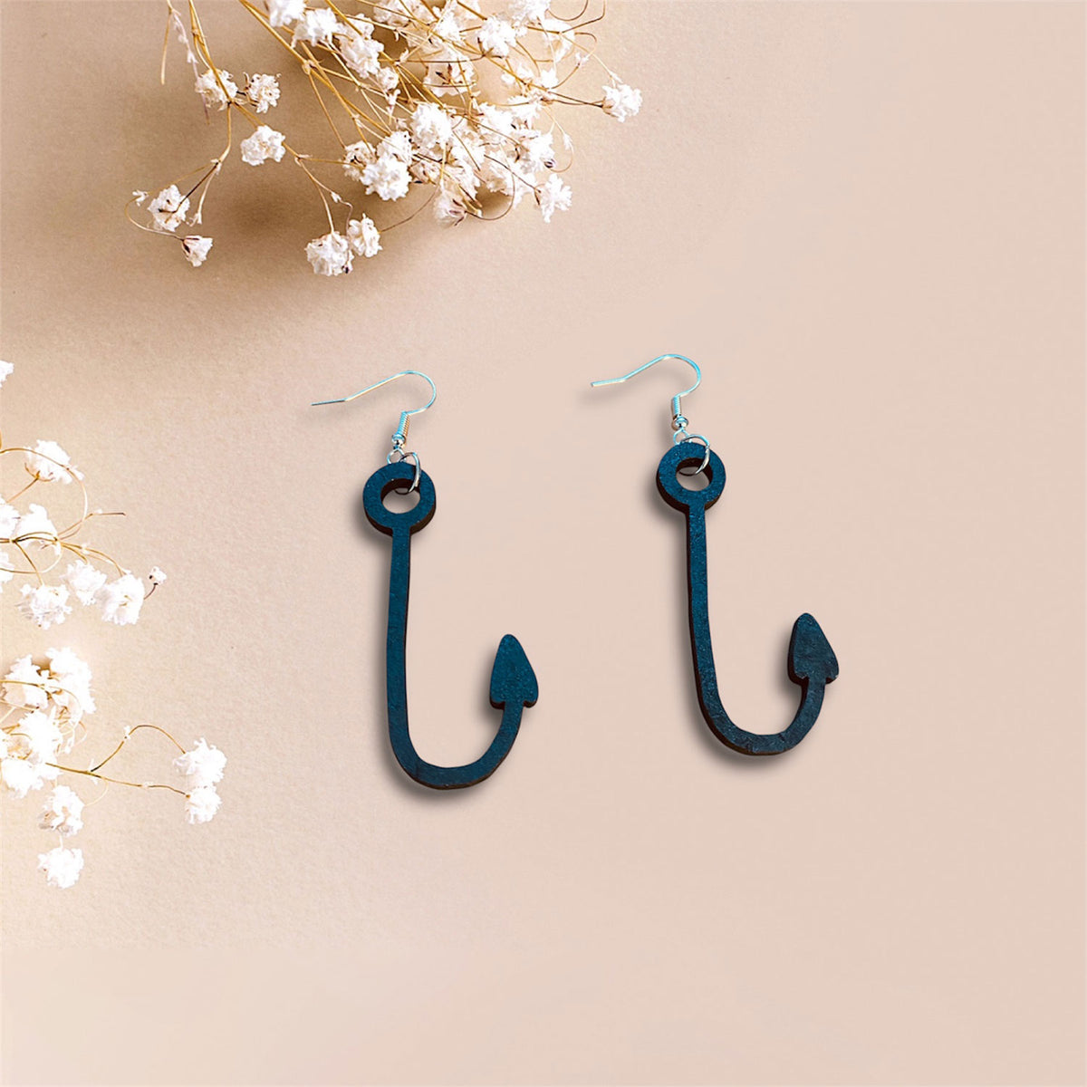 Fish Hook Fishing Dangle Earrings – Glowforge Shop