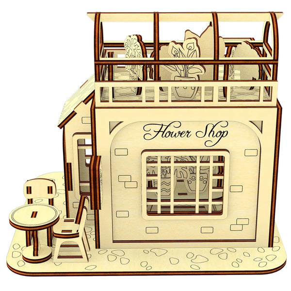 Flower Shop Miniature with Small Flower and Plants – Glowforge Shop