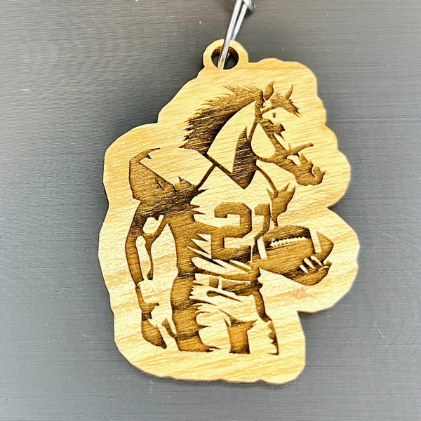 Football Horse Mascot Keychain – Glowforge Shop