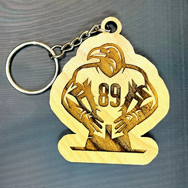 Football Raven / Eagle Mascot Keychain – Glowforge Shop
