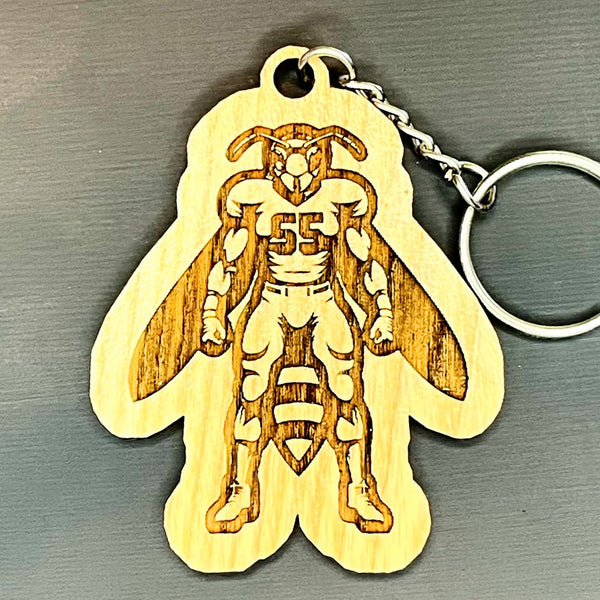 Football Yellow Jacket / Wasp Mascot Keychain – Glowforge Shop