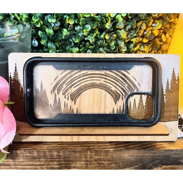 Forest Sunrise Horizontal Phone Stand – Glowforge Shop