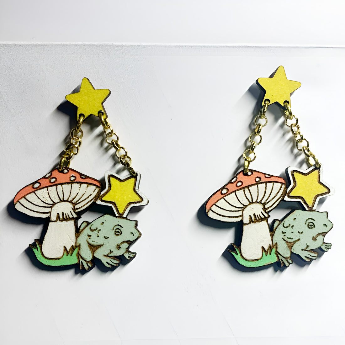 Frog Star Stud and Dangle Earrings – Glowforge Shop