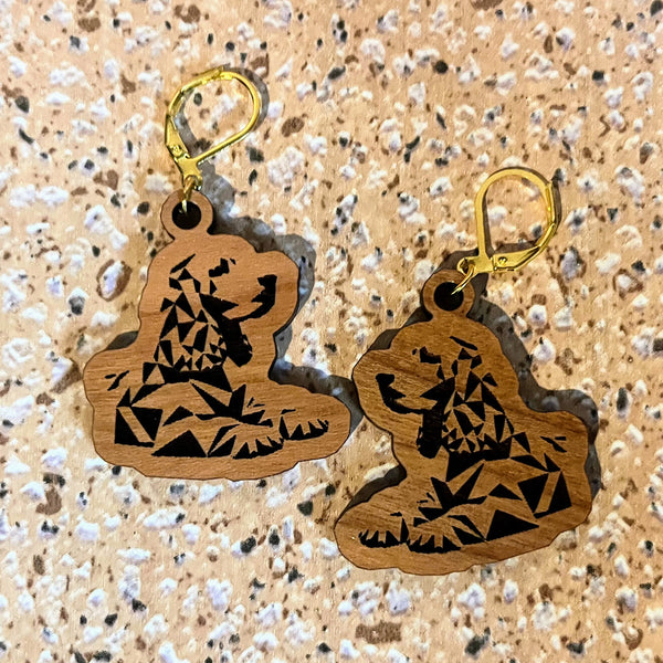 Geometric Cocker Spaniel Earrings – Glowforge Shop