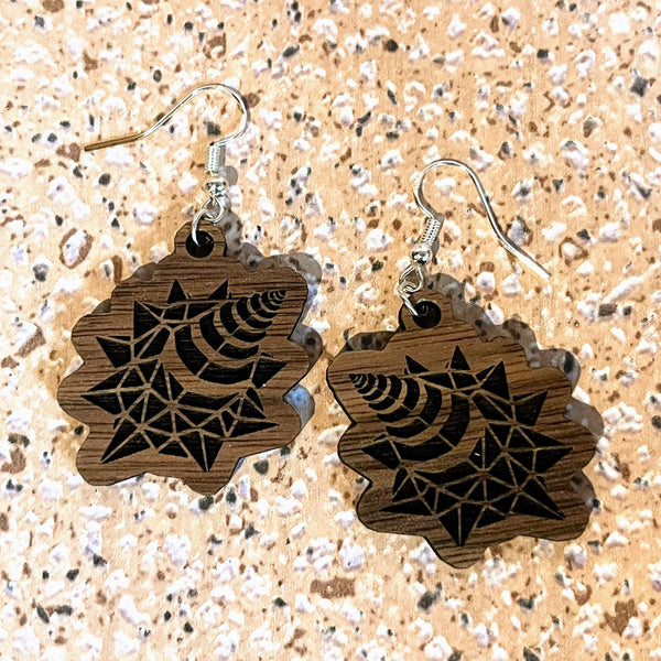 Geometric Conch Shell Earrings – Glowforge Shop