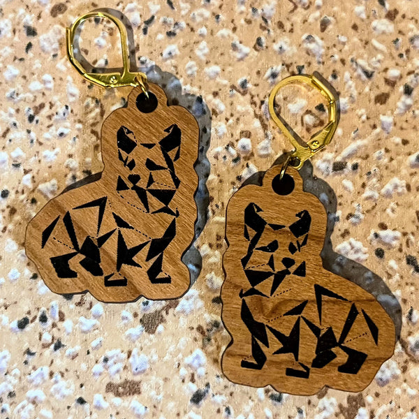Geometric Corgi Earrings – Glowforge Shop