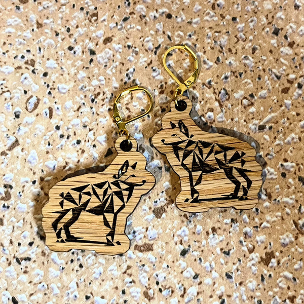 Geometric Dingo Earrings – Glowforge Shop