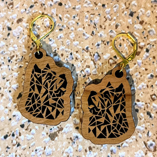 Geometric Pitbull Earrings – Glowforge Shop