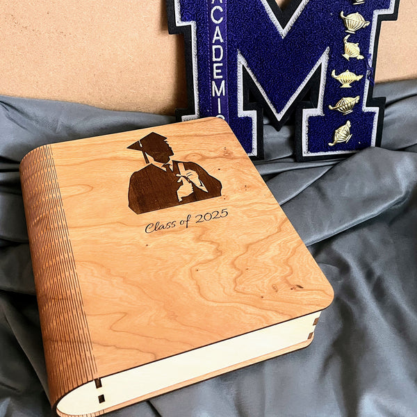 Customizable Graduate Keepsake Book Box Cover – Glowforge Shop