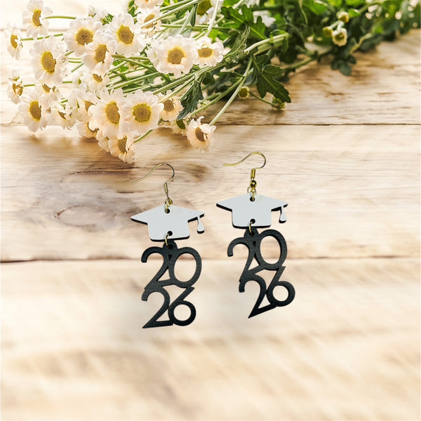 Graduation Cap Earrings 2025-2028 (Set of 4) – Glowforge Shop